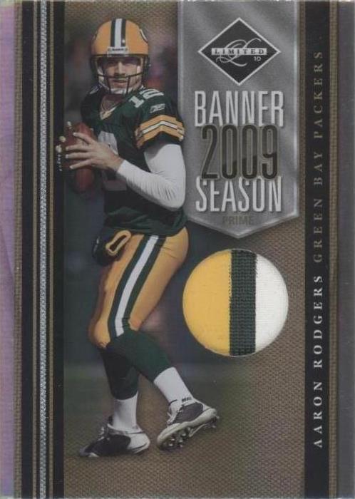 2010 Panini Limited - Banner Season Materials Prime #2 Aaron Rodgers ...