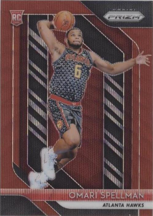 2018-19 Panini Prizm - Omari Spellman #88 Ruby Wave Prizm (RC) for sale ...
