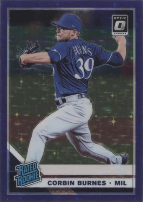 2019 Panini Donruss Optic - Rated Rookies Corbin Burnes #33 Purple ...