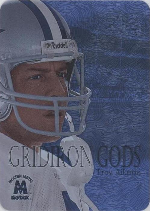 1999 Skybox Molten Metal - Gridiron Gods Blue #6GG Troy Aikman /99 for ...