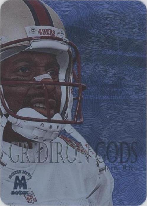 1999 Skybox Molten Metal - Gridiron Gods Jerry Rice #9GG Blue /99 for ...