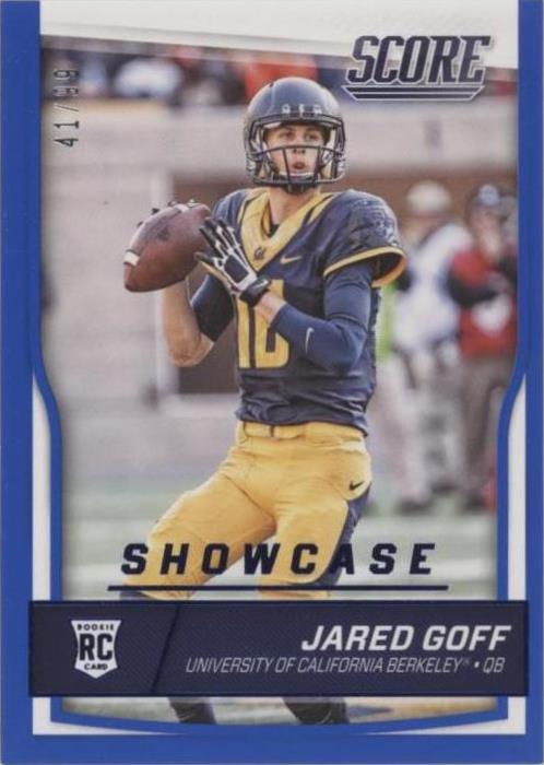 2016 Score - Rookies Showcase #332 Jared Goff /99 (RC) for sale online ...
