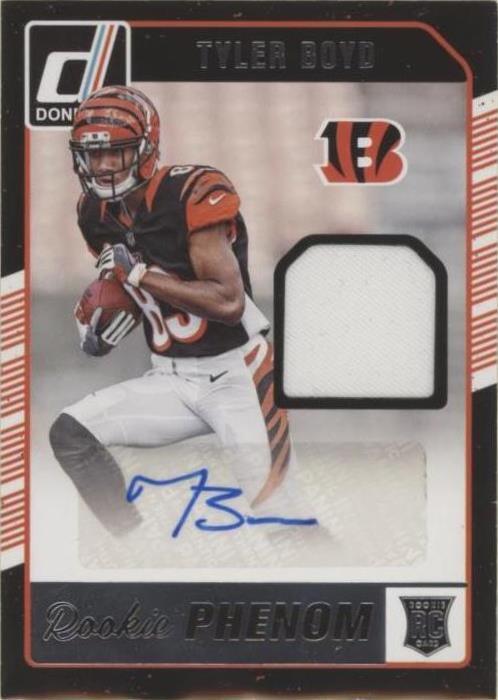 2016 Donruss - Rookie Phenom Autographed Jersey Relics #9 Tyler Boyd ...