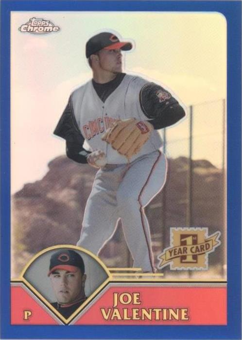 2003 Topps Chrome Traded & Rookies - Refractor #T168 Joe Valentine (RC ...
