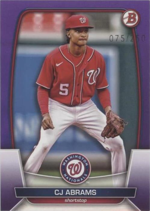 2023 Bowman - C.J. Abrams #98 Purple /250 for sale online | eBay