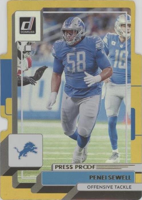 2022 Panini Donruss - Press Proof Gold Die-Cut #86 Penei Sewell /25 for ...