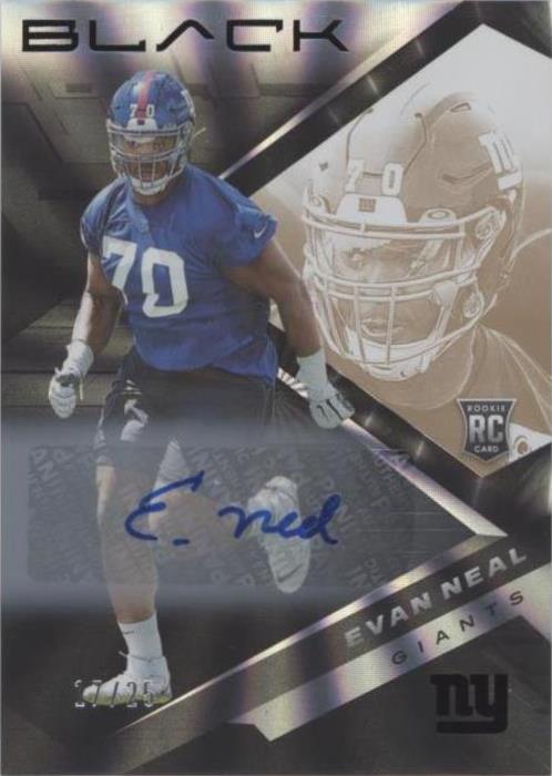 2022 Panini Black - Rookies Copper Autographs #146 Evan Neal /25 (AU ...