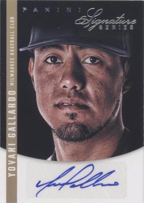 2012 Panini Signature Series - Signatures Yovani Gallardo #50 /99 (AU ...
