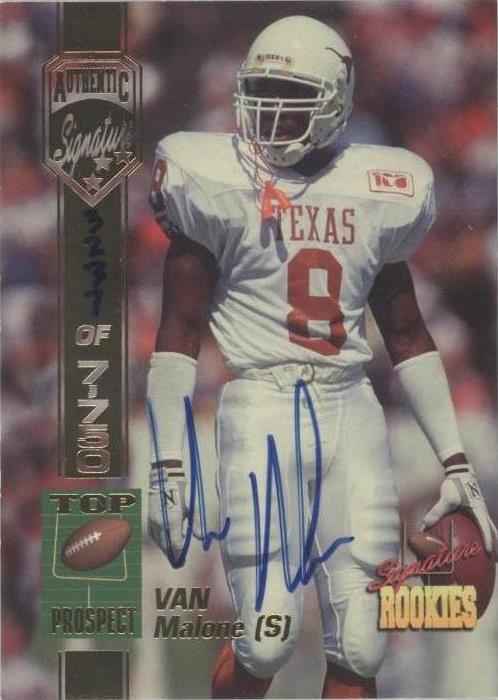 1994 Signature Rookies - Authentic Signatures #34 Van Malone /7750 (AU ...