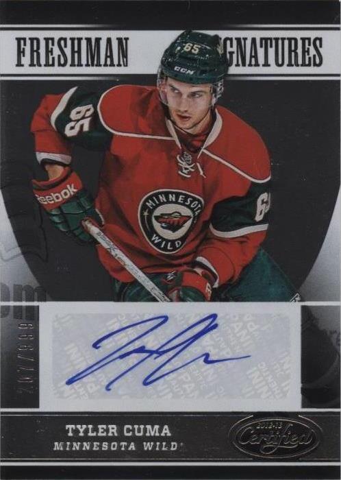 2012-13 Panini Certified - Freshman Signatures #154 Tyler Cuma /999 (AU ...