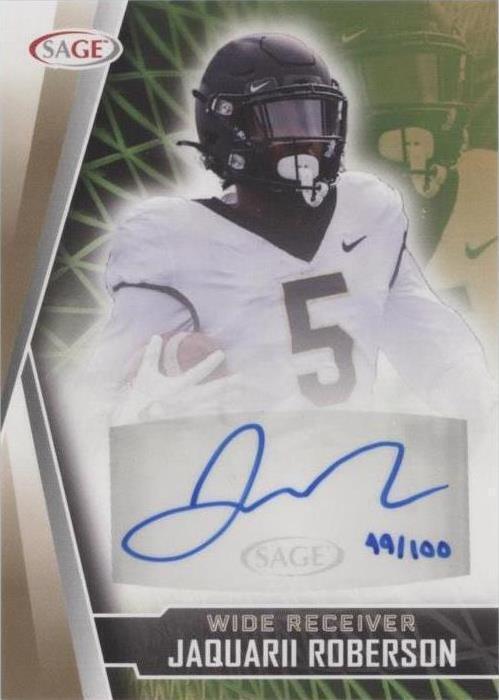 2022 SAGE High Series - Autographs Jaquarii Roberson #A-JR Gold /100 ...