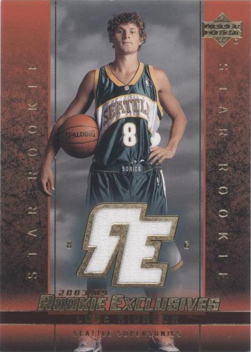 2003-04 Upper Deck Rookie Exclusives - Star Rookie Luke Ridnour #J10 ...