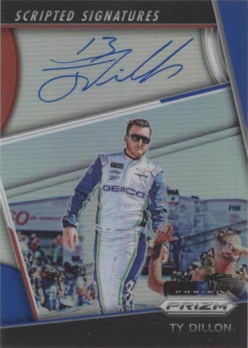2018 Panini Prizm - Scripted Signatures Ty Dillon #SS-TY Red White ...