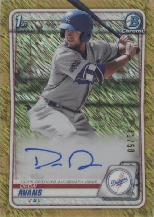 2020 Bowman Chrome - Prospect Autographs Gold Shimmer Refractor #CPA-DA ...