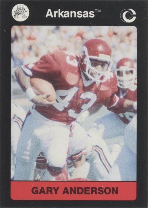 1991 Collegiate Collection - Arkansas Razorbacks #50 Gary Anderson for ...