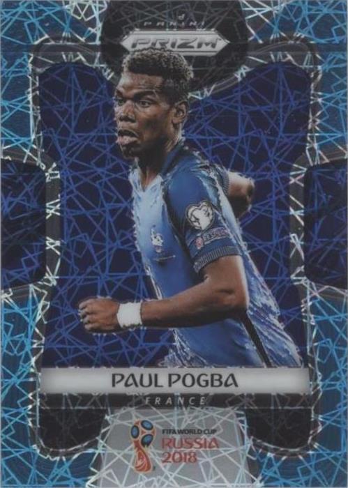 2018 Panini Prizm World Cup - Light Blue Lazer Prizm #74 Paul Pogba ...