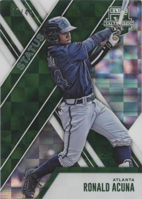 2017 Panini Elite Extra Edition - Ronald Acuña Jr. #31 Status Emerald ...