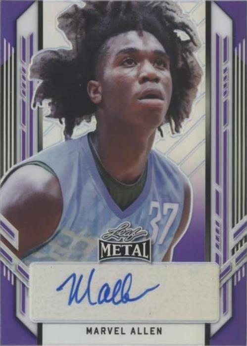 2021-22 Leaf Metal - Marvel Allen #BA-MA2 Purple Rainbow /30 (AU, RC ...