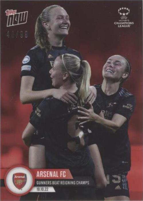 2022-23 Topps Now Women's UCL - Red #001 Arsenal W.F.C. /99 for sale ...