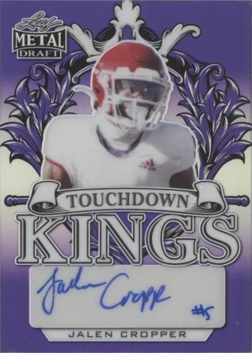 2022 Leaf Metal Draft - Touchdown Kings Autographs Purple Prismatic #TK ...