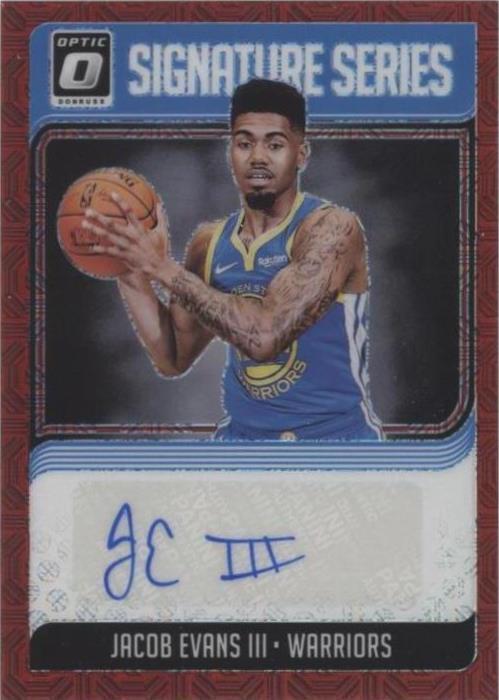 2018-19 Panini Donruss Optic - Signature Series Jacob Evans III #SG-JEV ...