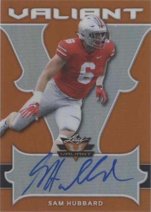 2018 Leaf Valiant - Orange #BA-SH1 Sam Hubbard /35 (AU, RC) for sale ...
