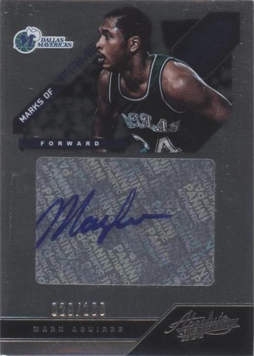 2012-13 Absolute - Marks of Fame Autographs Mark Aguirre #30 /100 (AU ...