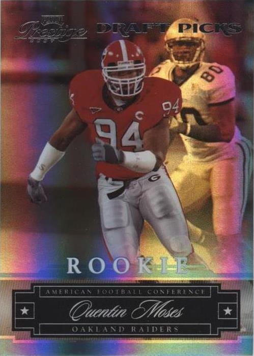 2007 Playoff Prestige - Quentin Moses #184 Draft Picks Light Blue /999 ...