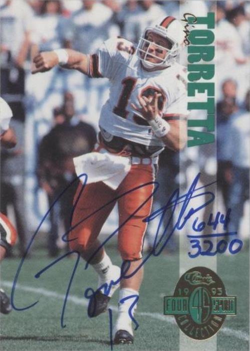 1993 Classic Four Sport Collection - Gino Torretta Autographs /3200 (AU ...