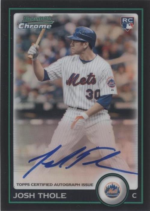 2010 Bowman - Chrome Refractor Rookie Autographs #219 Josh Thole /500 ...