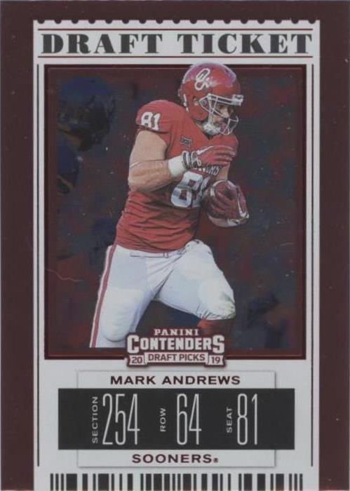2019 Panini Contenders Draft Picks - Season Ticket Draft Ticket Red ...