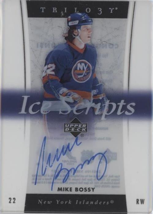 2005-06 Upper Deck Trilogy - Ice Scripts Mike Bossy #IS-BO (AU) for sale online | eBay