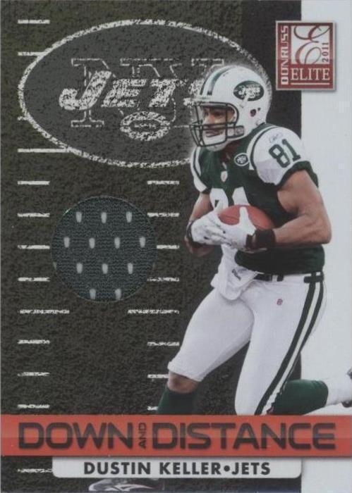 2011 Donruss Elite - Down and Distance Materials Dustin Keller #11 /299 ...