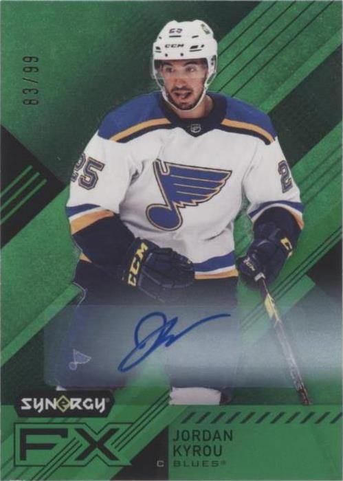 2021-22 Upper Deck Synergy - Synergy FX Auto Green #FX-JK Jordan Kyrou ...