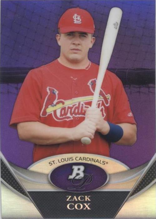 2011 Bowman Platinum - Prospects Zack Cox #BPP18 Purple Refractor (RC) for sale online | eBay