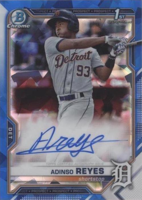 2021 Bowman Sapphire Edition - Chrome Prospects Autograph Adinso Reyes ...