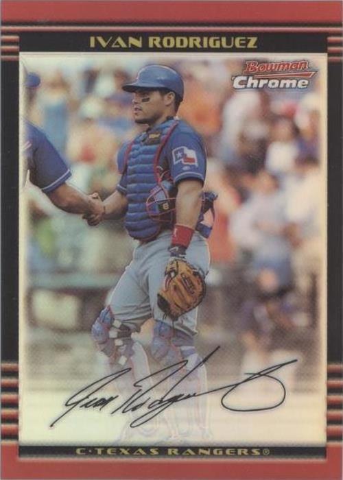 2002 Bowman Chrome - Refractor #40 Ivan Rodriguez /500 for sale online ...