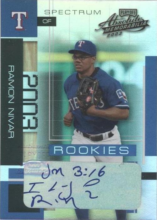 2003 Playoff Absolute Memorabilia - Ramon Nivar #202 Spectrum ...