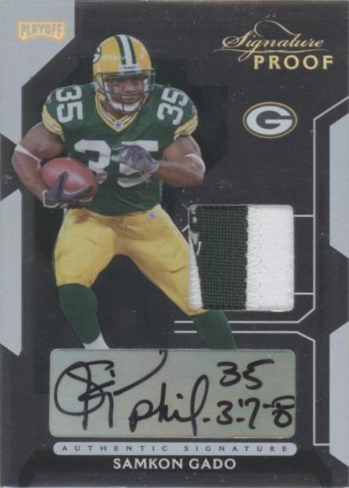 2006 Playoff NFL Playoffs - Gold Signature Proof Materials #55 Sam Gado ...