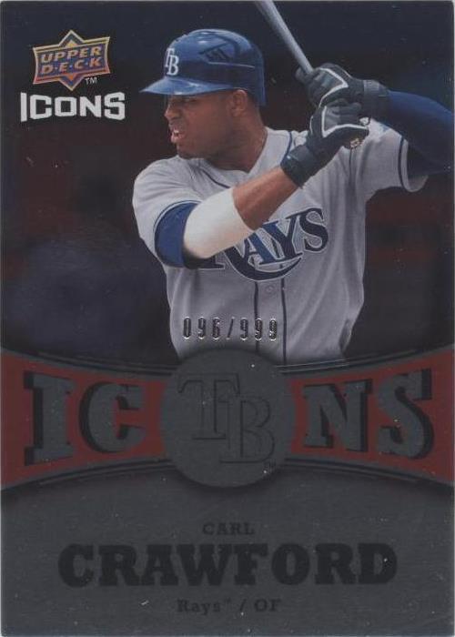 2009 Upper Deck Icons - Icons Carl Crawford #IC-CR Red /999 for sale ...
