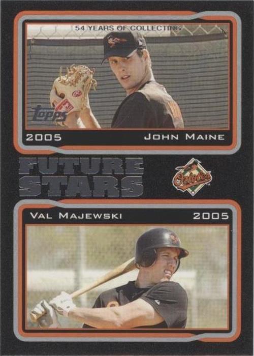 2005 Topps - Future Stars Black #327 John Maine, Val Majewski /54 for ...
