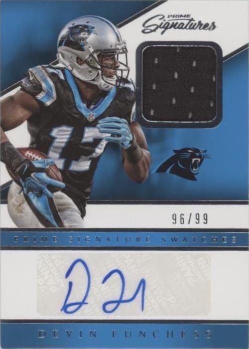 2016 Panini Prime Signatures - Prime Signature Swatches Devin Funchess ...