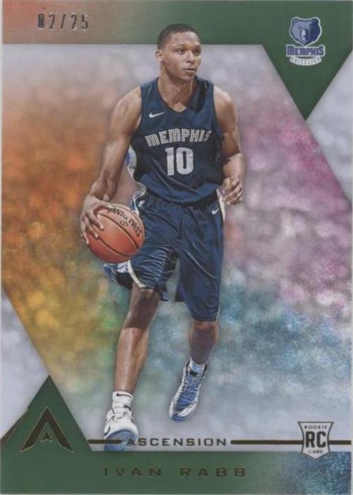 2017-18 Panini Ascension - Rookie Base Green Dribbling #124 Ivan Rabb ...