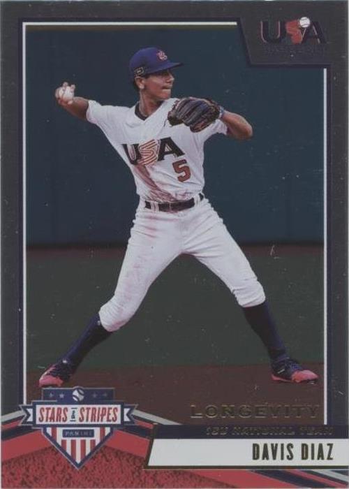 2019 Panini USA Baseball Stars & Stripes Longevity - #51 Davis Diaz (RC ...