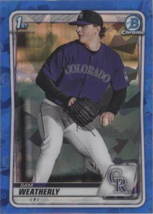 2020 Bowman Chrome Draft Sapphire Edition - #BD-109 Sam Weatherly (RC ...