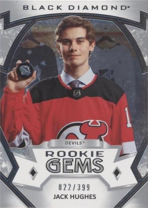 2019-20 Upper Deck Black Diamond - Rookie Gems Jack Hughes #RG-JH /399 ...