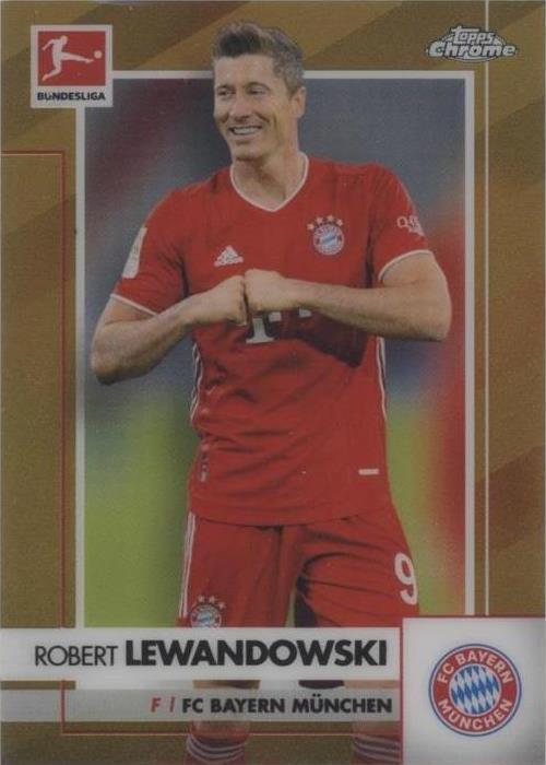 2020-21 Topps Chrome Bundesliga - Robert Lewandowski #80 Gold Refractor ...