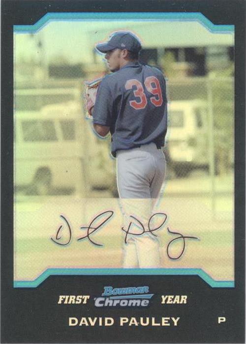 2004 Bowman Chrome - First Year Refractor #300 David Pauley (RC) for ...