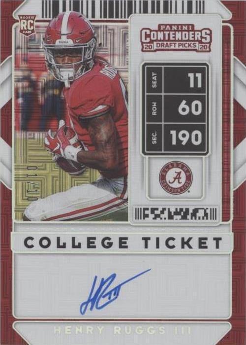 2020 Panini Contenders Draft Picks - RPS College Ticket Autographs ...