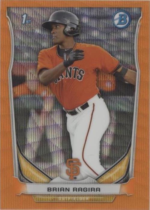 2014 Bowman - Prospects Chrome Orange Wave Refractor #BCP100 Brian ...